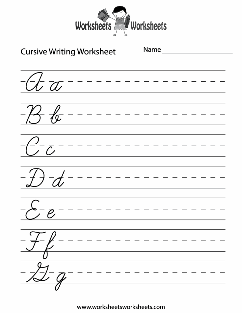 Free Printable Cursive Worksheet - Printable Worksheets