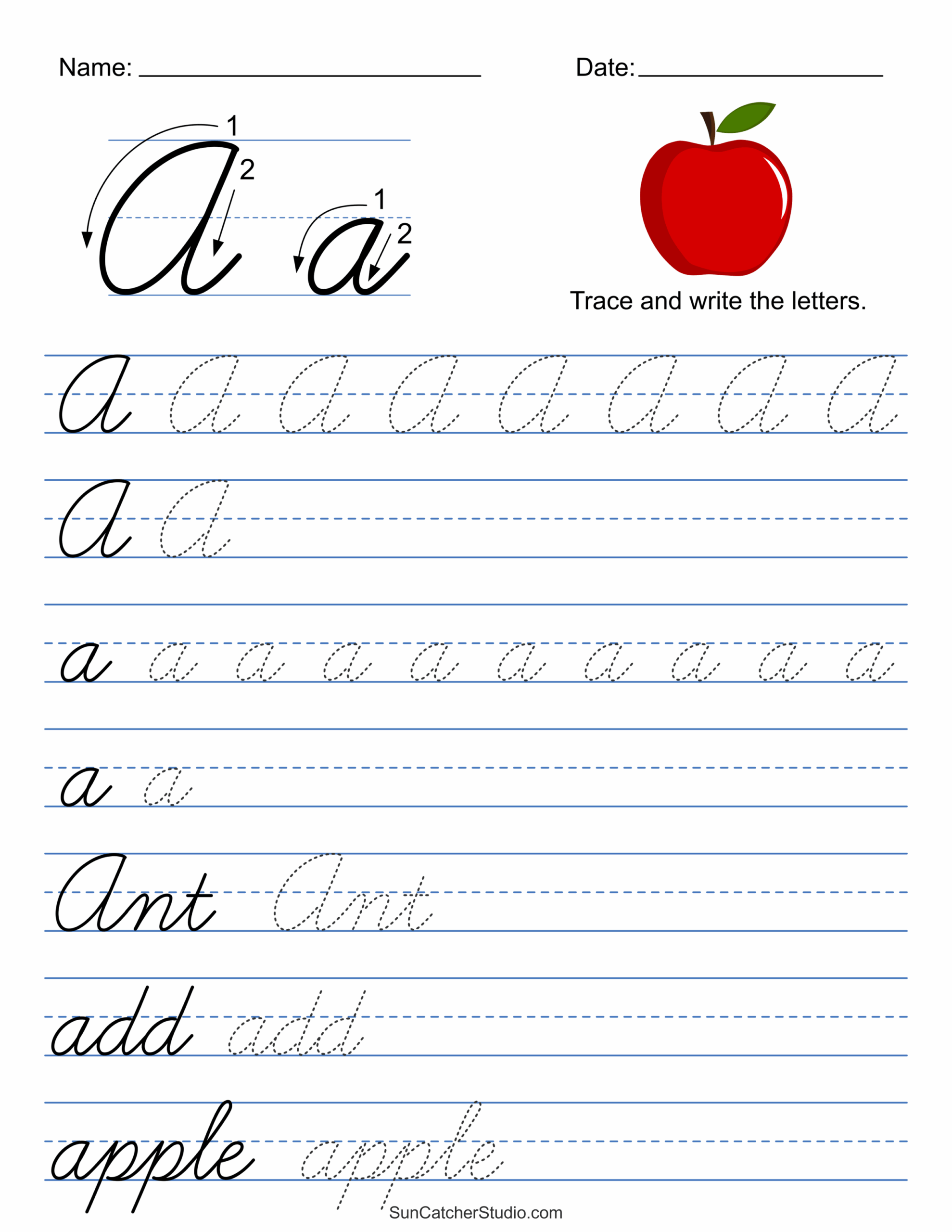 Cursive Alphabet Worksheets Printable Free - Printable Worksheets
