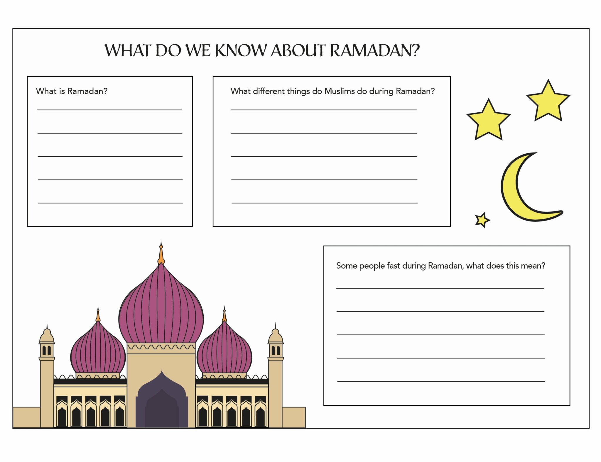 Free Printable Ramadan Worksheets - Printable Worksheets