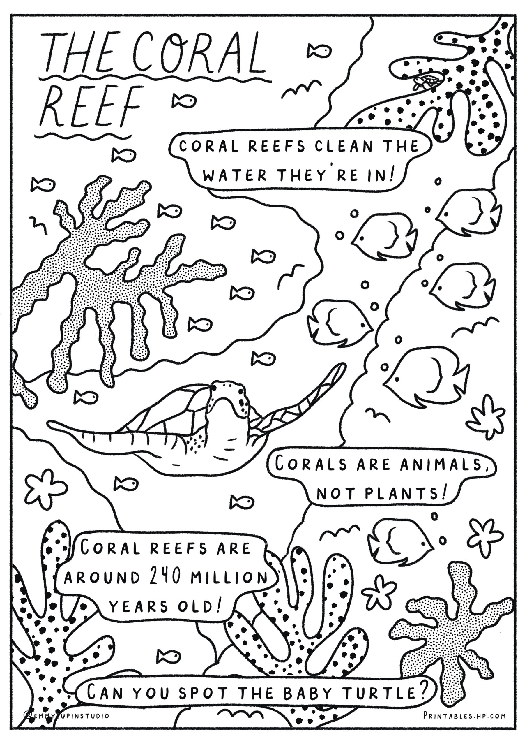 Free Printable Coral Reef Worksheets - Printable Worksheets