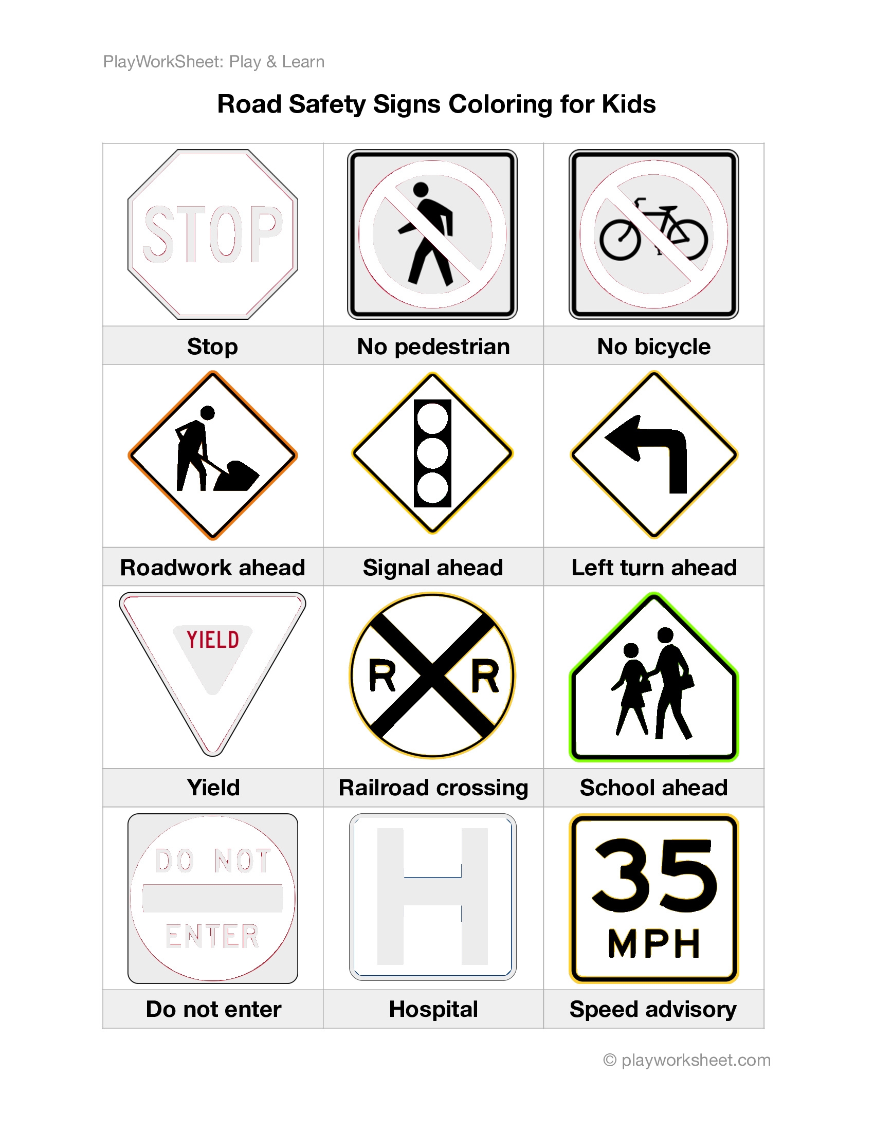 Free Printable Road Safety Worksheets - Printable Worksheets