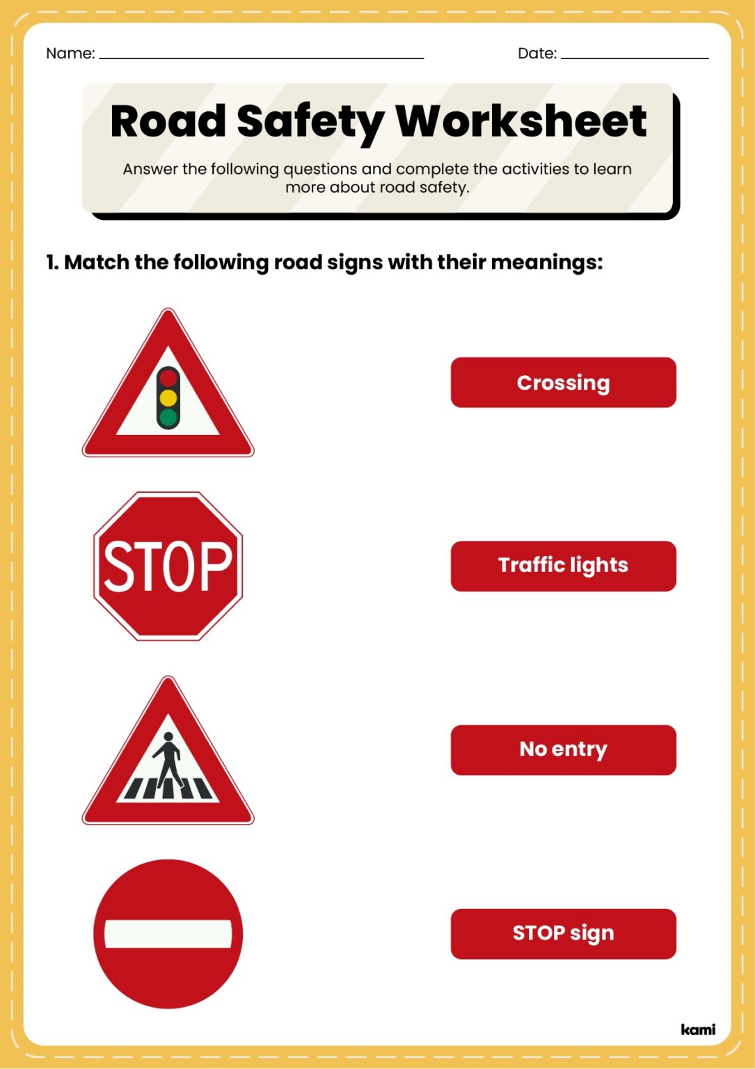 Free Printable Road Safety Worksheets - Printable Worksheets