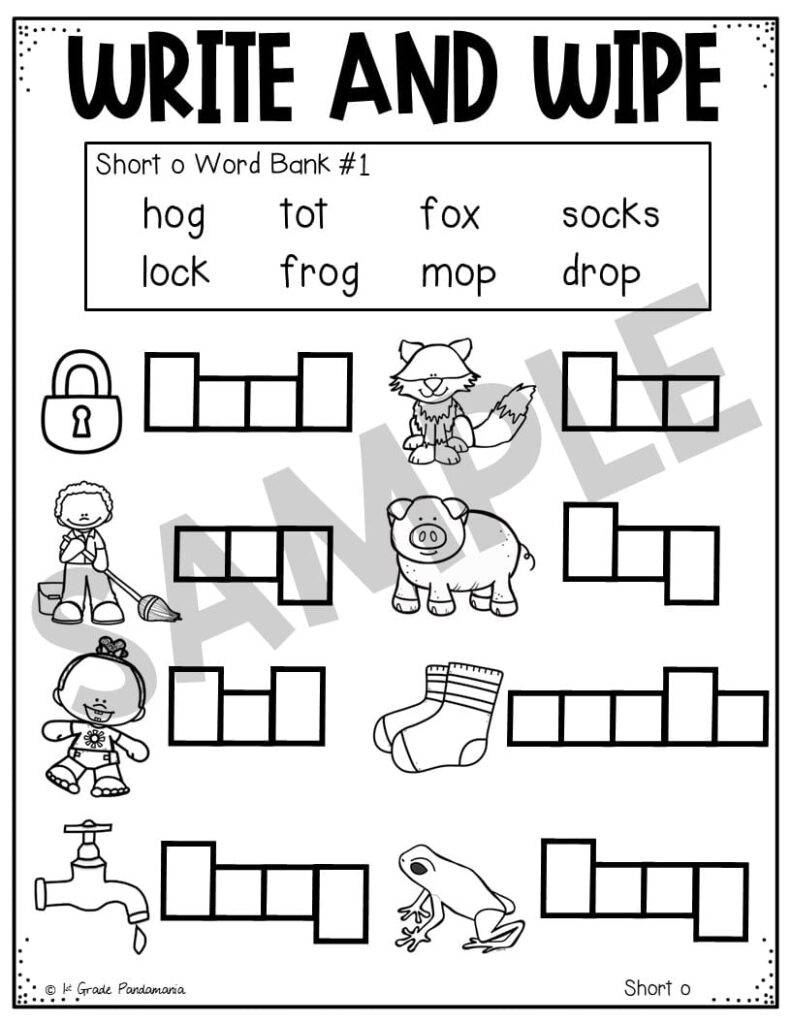 Phonics Worksheet Free Printable Short O - Printable Worksheets