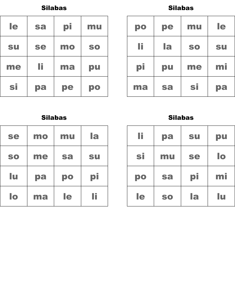 Free Printable Silabas Worksheets - Printable Worksheets