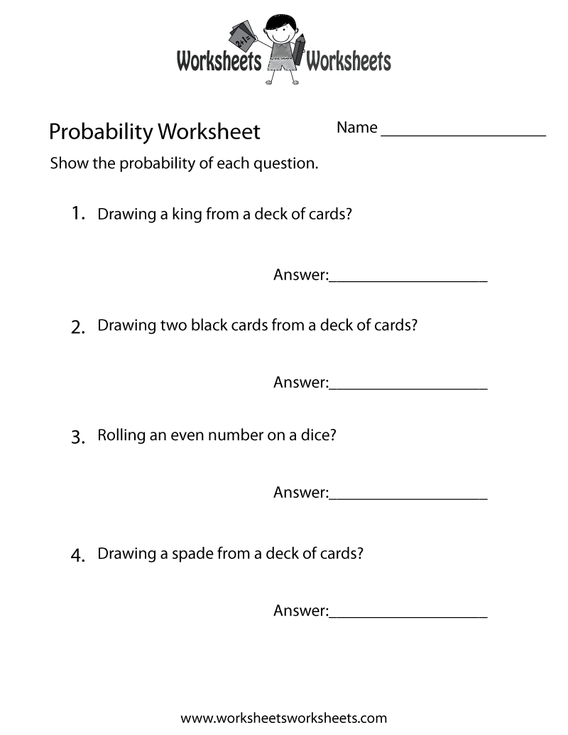 Free Printable Probability Worksheets Grade 2 - Printable Worksheets