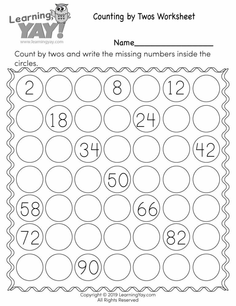 Free Printable Count By 2 Worksheets - Printable Worksheets
