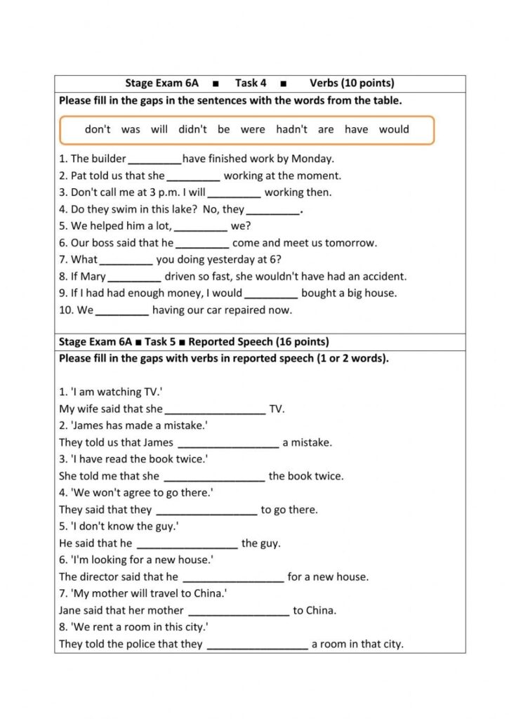 Free Printable Grammar Worksheets Grade 6 - Printable Worksheets