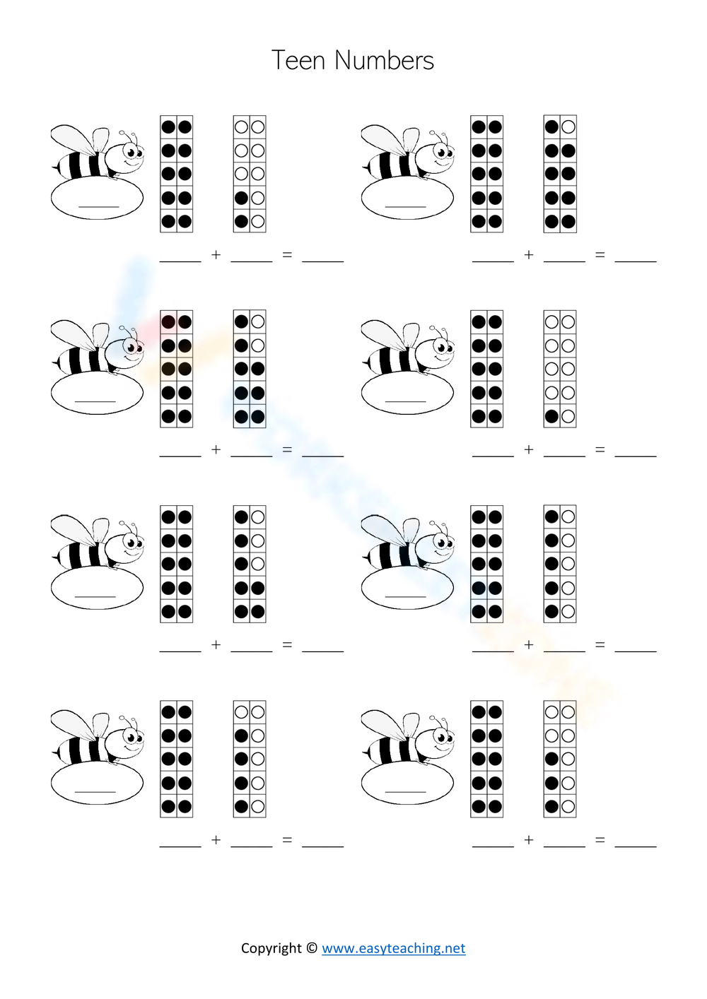 Free Printable Teen Numbers Worksheets - Printable Worksheets