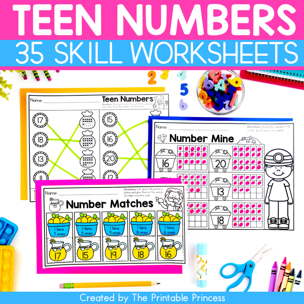 Free Printable Teen Numbers Worksheets - Printable Worksheets