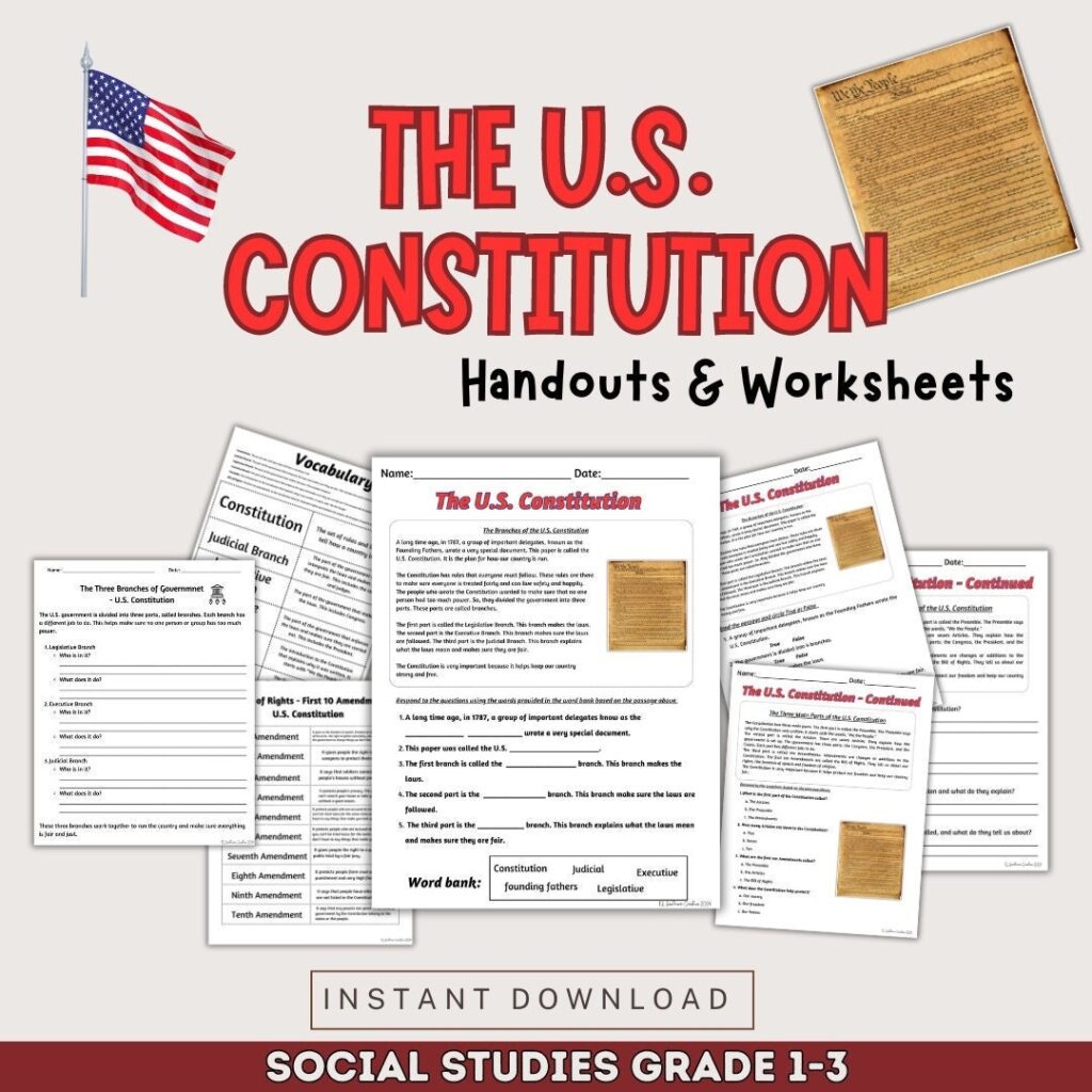 Free Printable Us Constitution Worksheets - Printable Worksheets
