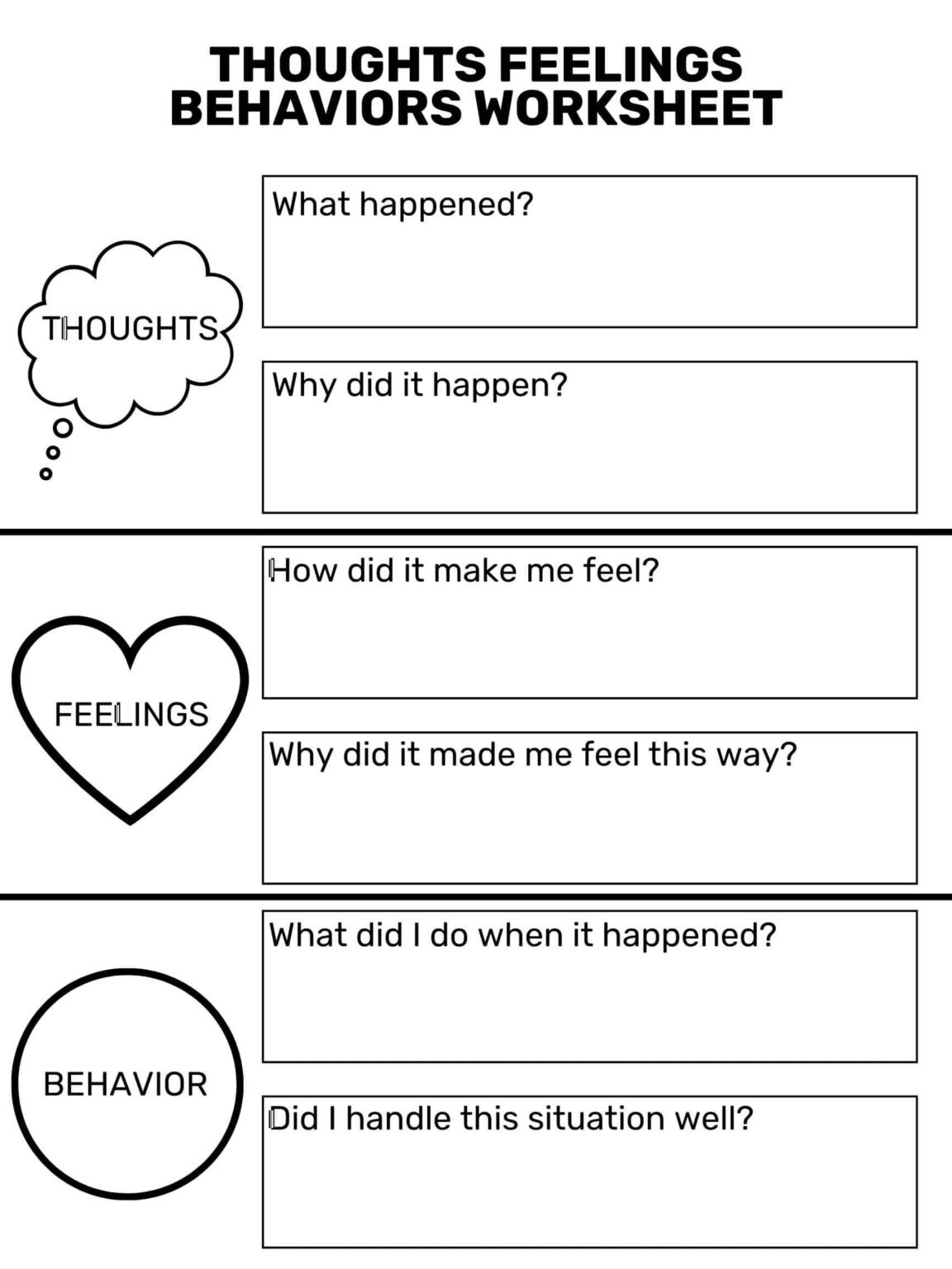 Free Printable Positive Behavior Worksheets - Printable Worksheets