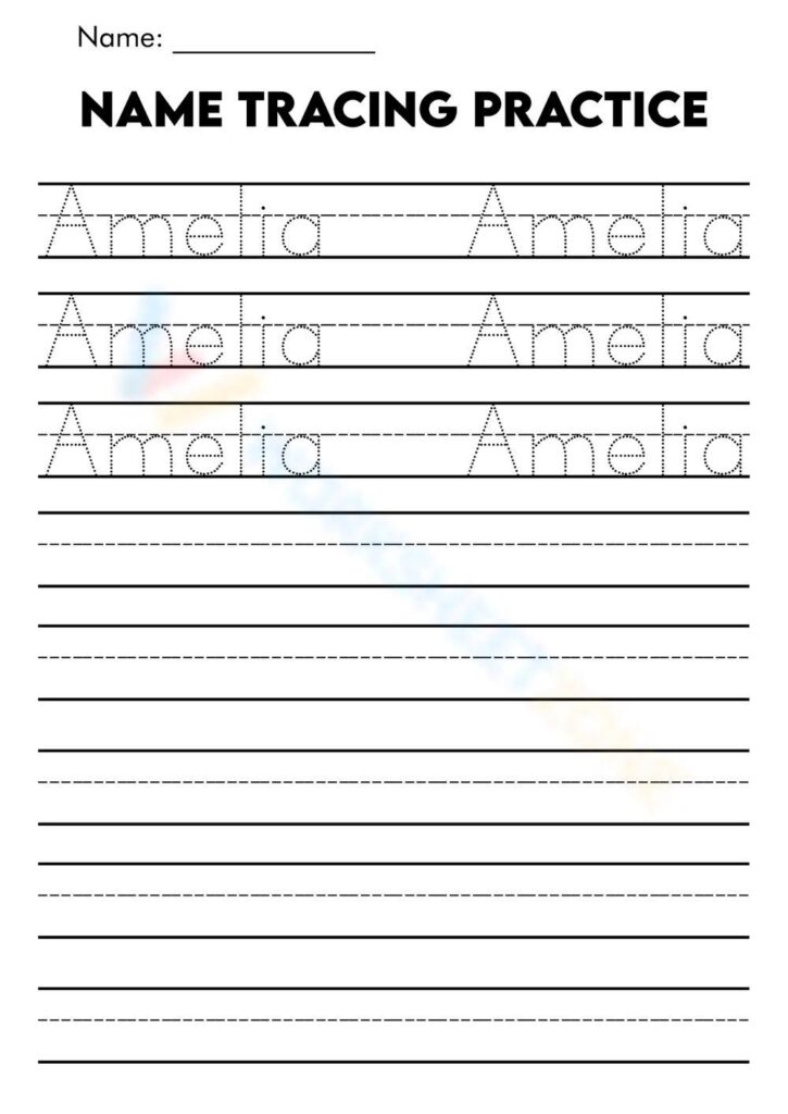 Free Printable Name Worksheet Large - Printable Worksheets