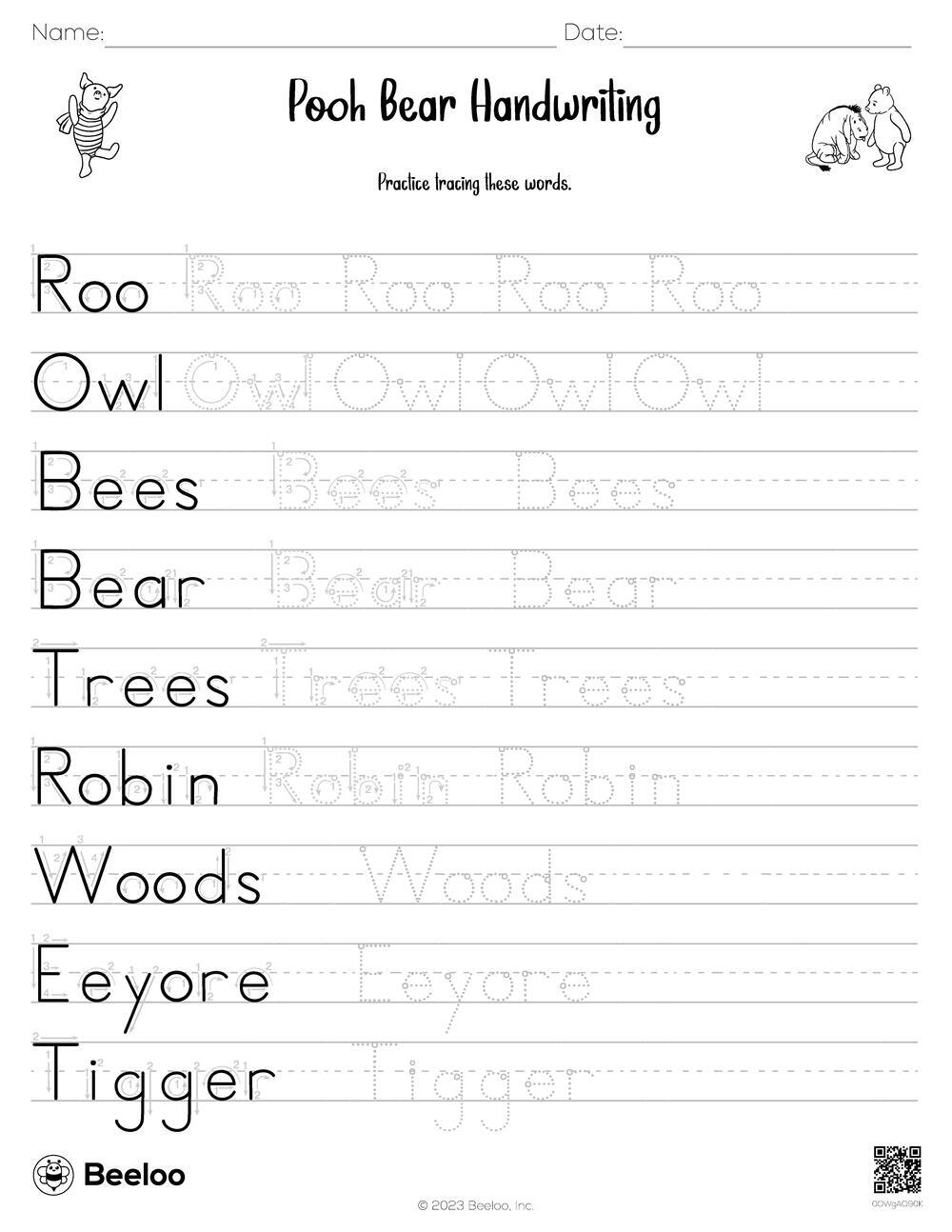 Free Printable Winnie The Pooh Worksheets - Printable Worksheets