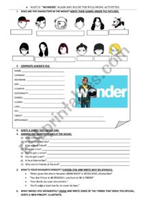 Wonder Free Printable Worksheets - Printable Worksheets