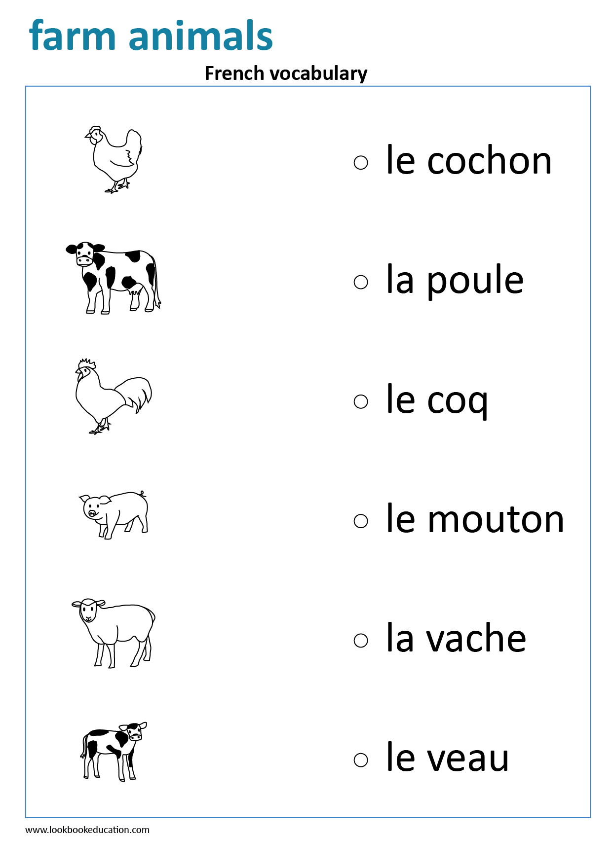 Free Printable Kindergarten French Worksheets - Printable Worksheets