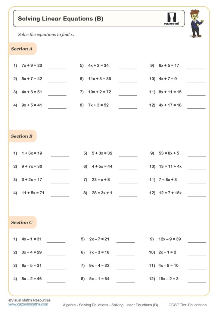 Year 7 Maths Worksheets Free Printable - Printable Worksheets