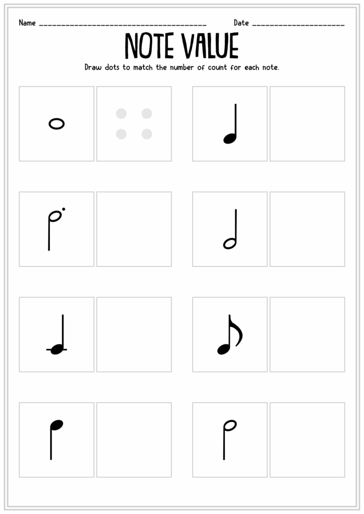 Free Printable Music Note Values Worksheets - Printable Worksheets