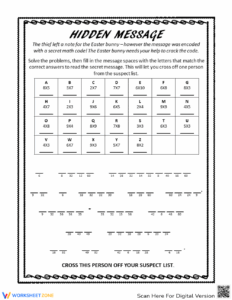 Free Printable Break The Code Worksheets - Printable Worksheets