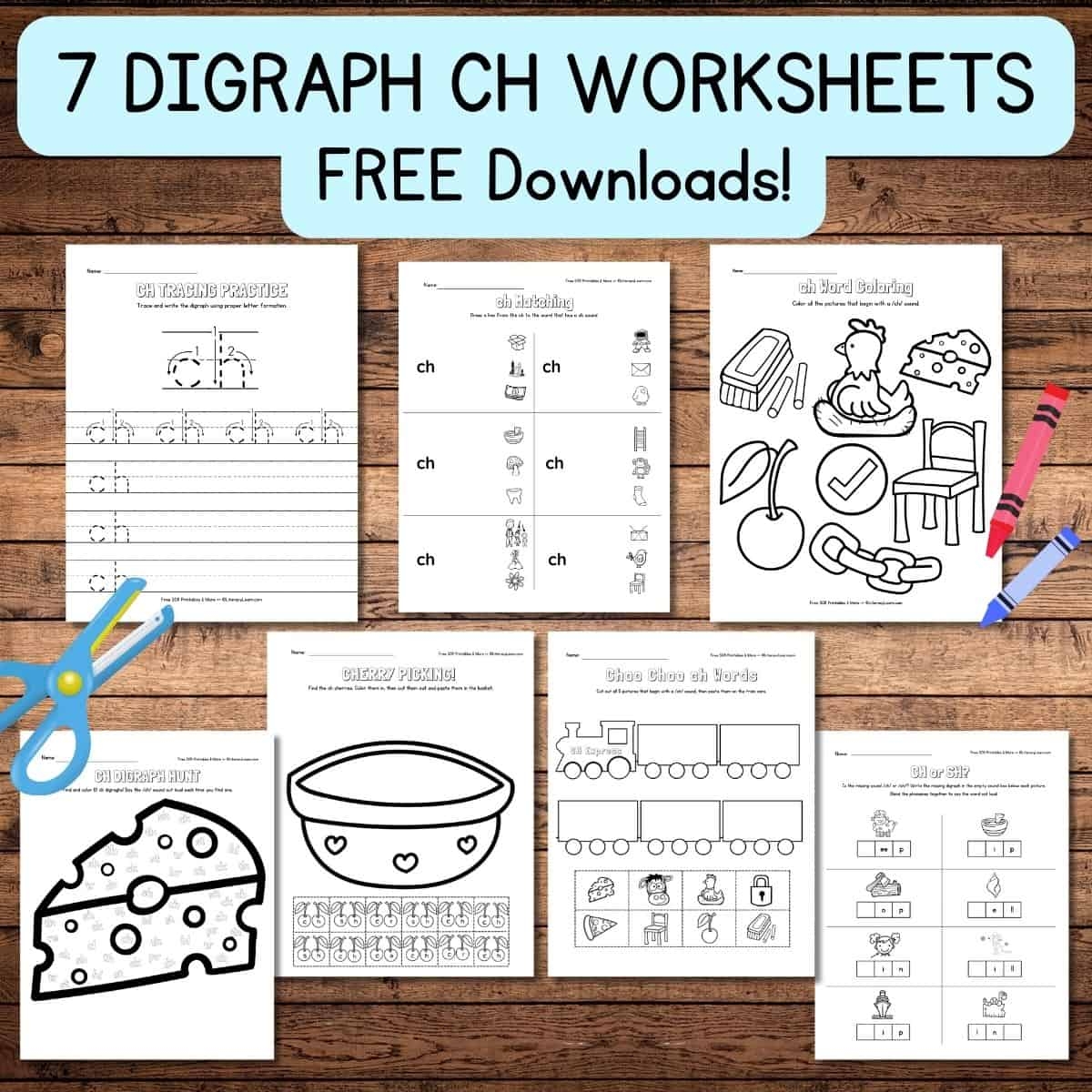 1st Grade Free Printable Digraph Worksheets - Printable Worksheets