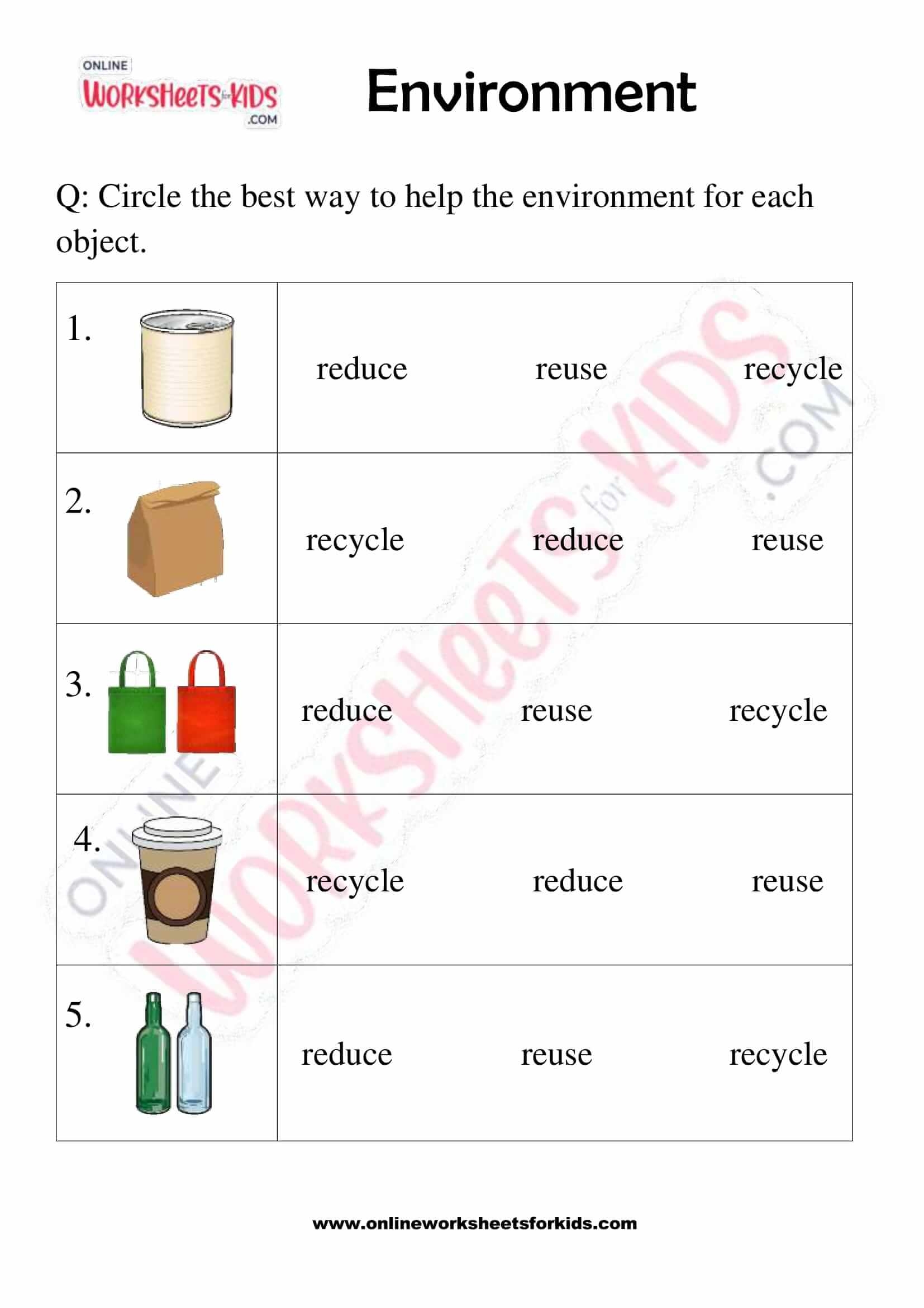 Environment Worksheets Free Printables - Printable Worksheets