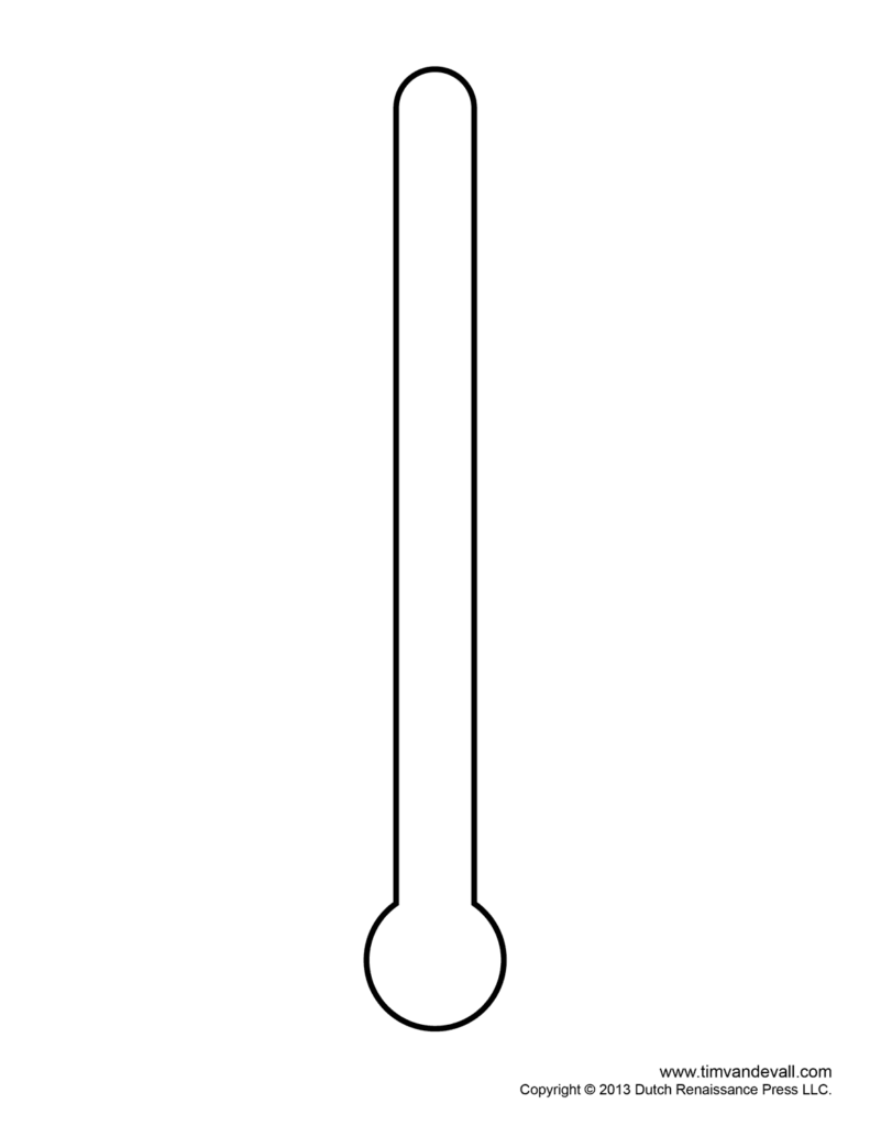 Free Printable Blank Thermometer Worksheet - Printable Worksheets