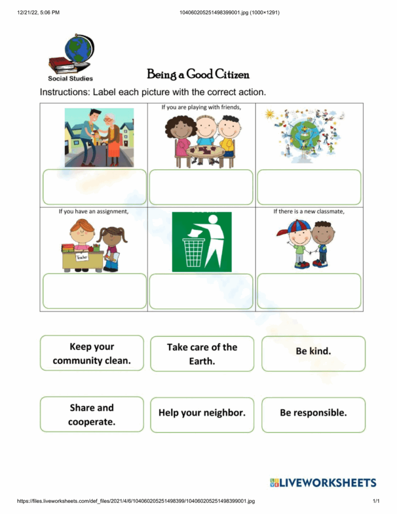 Free Printable Second Grade Citizenship Worksheets - Printable Worksheets