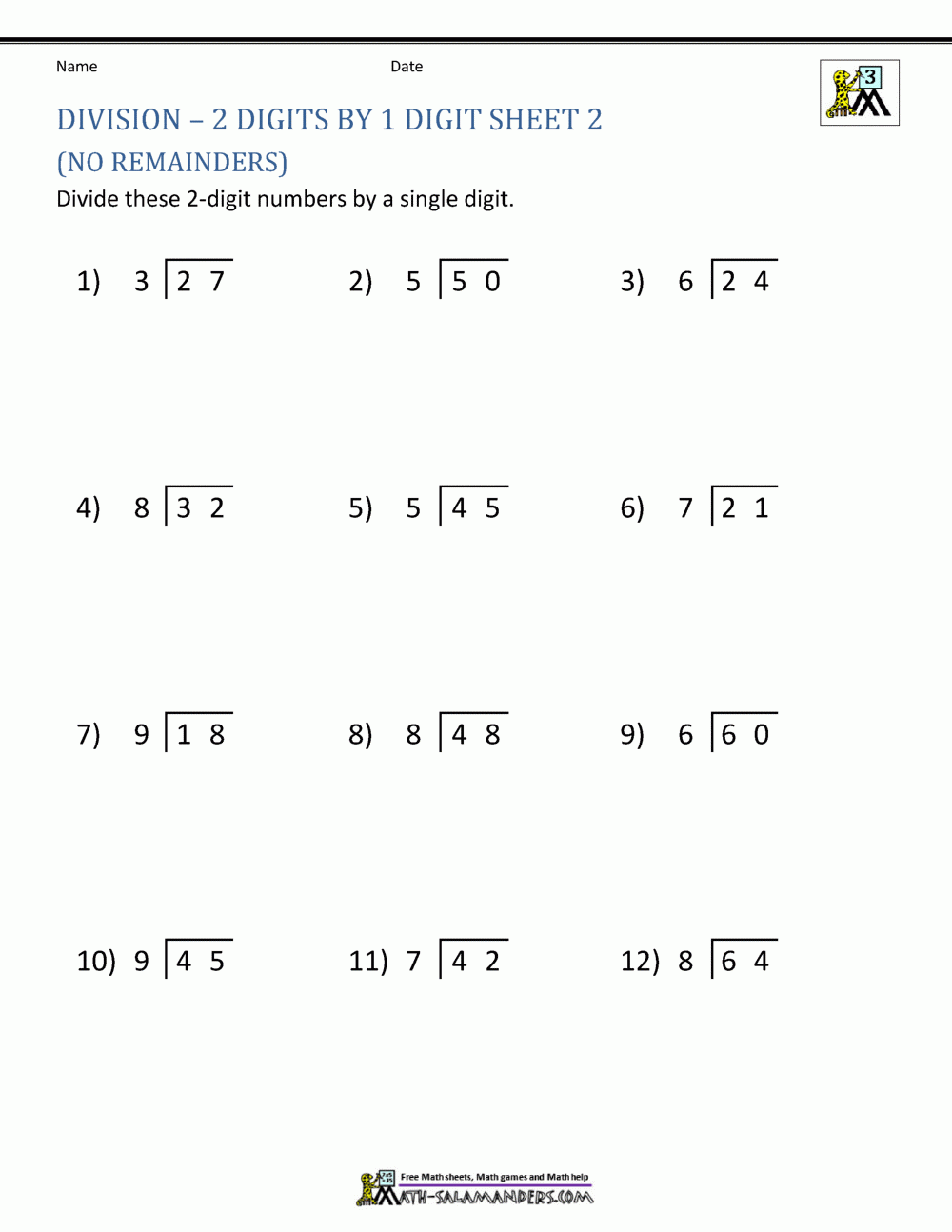 3rd Grade Division Worksheets Free Printable - Printable Worksheets