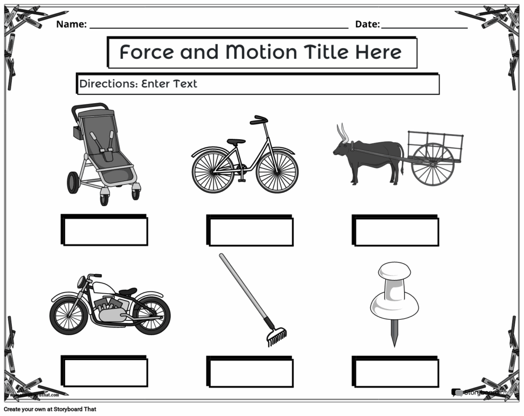 Free Printable Motion Worksheets - Printable Worksheets