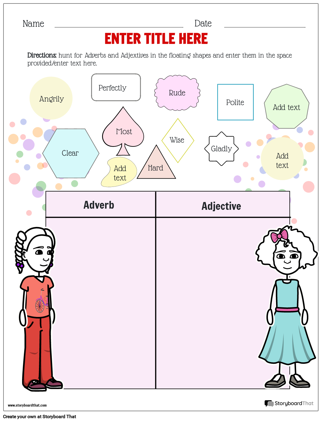 Free Printable Basic Adverb Worksheet - Printable Worksheets