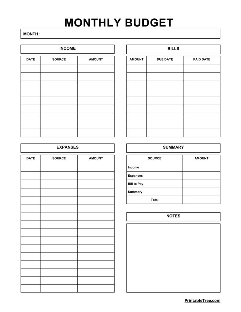 Free Printable Budget Worksheet Free Pdf - Printable Worksheets