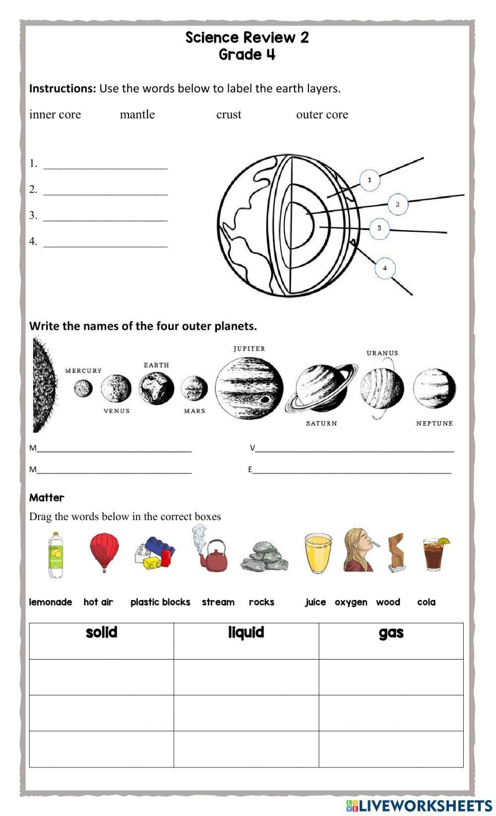 Science Worksheets 4th Grade Free Printable - Printable Worksheets