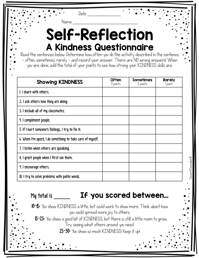 Free Printable Kindness Worksheets - Printable Worksheets
